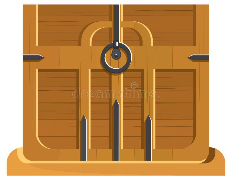 Arca de madera antigua. ilustración del vector. Ilustración de misterio ...