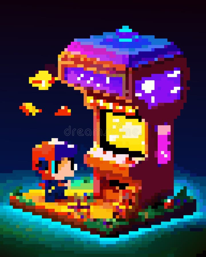 Arcade game pixel art stock vector. Illustration of assets - 303794461