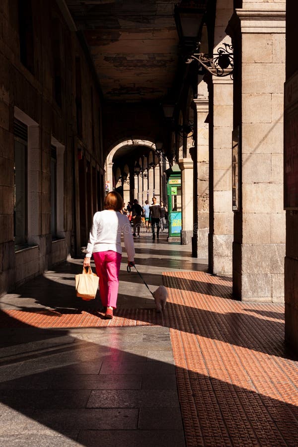 Arcade of Bilbao editorial photography. Image of direction - 270840672