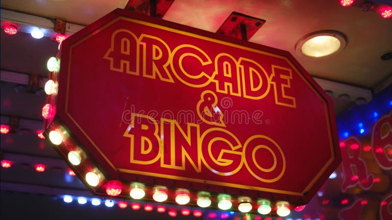 Arcade and Bingo Flashing Sign Stock Video - Video of gaudy, marquee ...