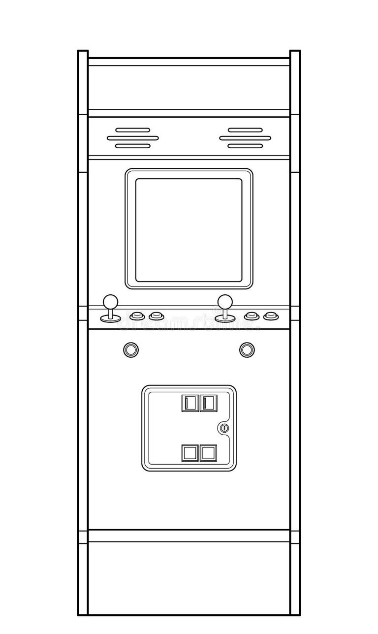 Arcade Machine Front View Stock Illustrations – 57 Arcade Machine Front ...