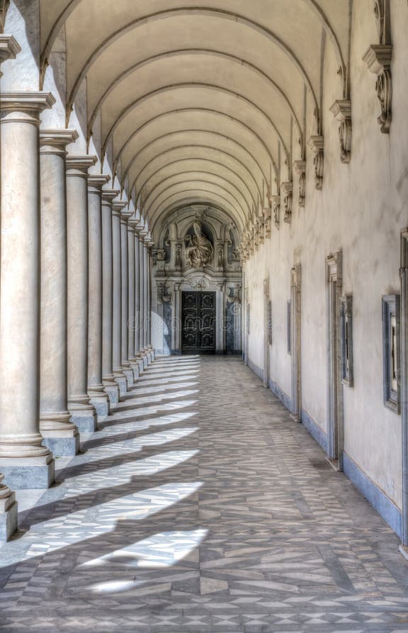 Renaissance arcade stock image. Image of vaulted, monastery - 26413499