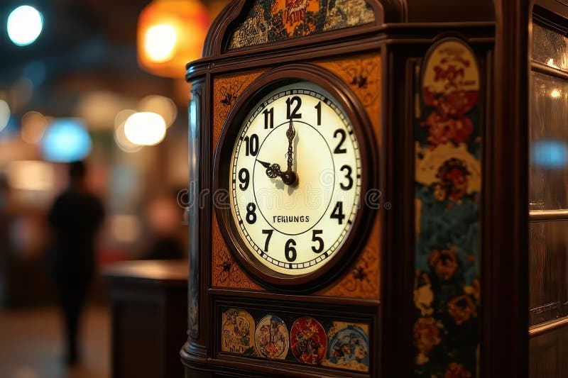 Arcade Clock Design stock illustration. Illustration of clock - 371899552