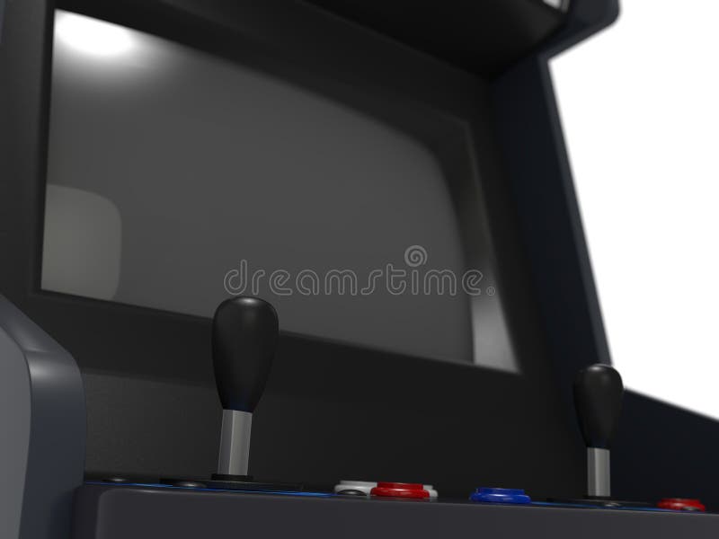 Arcade Controls and Screen stock illustration. Illustration of console ...