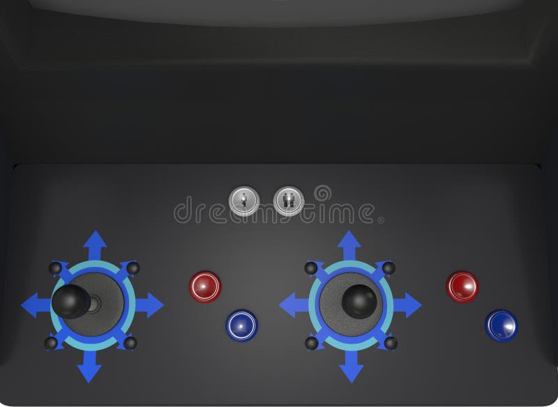 Arcade Controls Top View stock illustration. Illustration of recreation ...