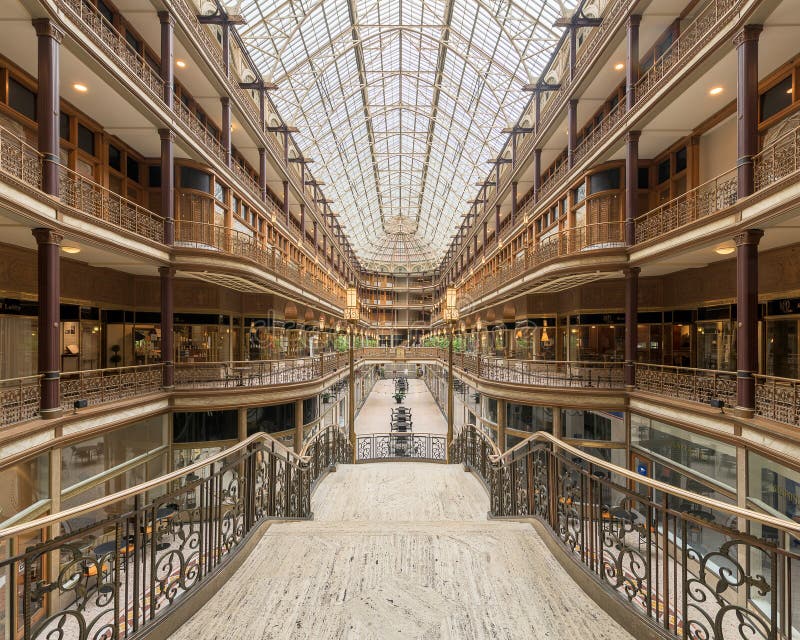The Arcade in Downtown Cleveland Editorial Stock Image - Image of ...