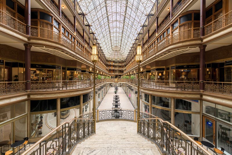 The Arcade in Downtown Cleveland Editorial Stock Image - Image of ...