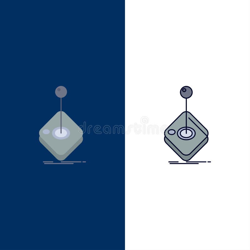 Arcade, Game, Gaming, Joystick, Stick Flat Color Icon Vector Stock ...