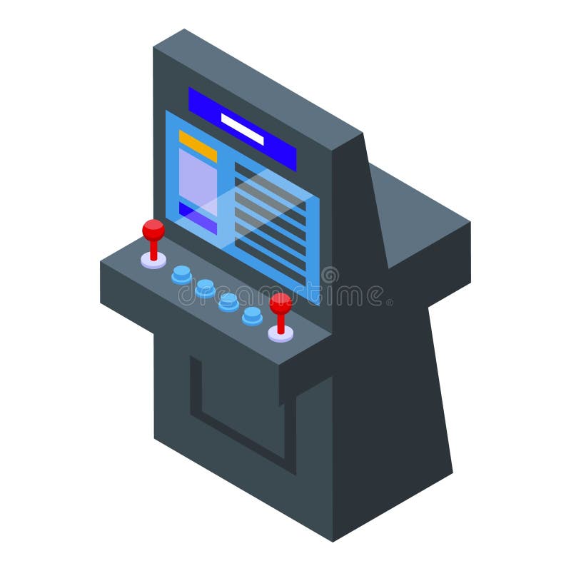 Arcade Game Machine Displaying Start Screen for Entertainment Stock ...
