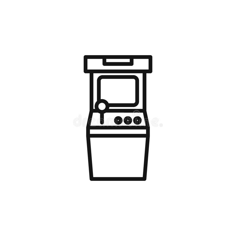 Arcade Game Machine Thin Line Icon Set Stock Illustration ...
