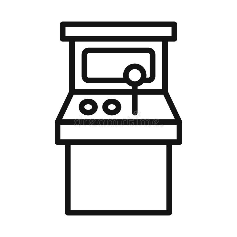 Arcade Game Machine Icon Symbol on White Background Stock Vector ...
