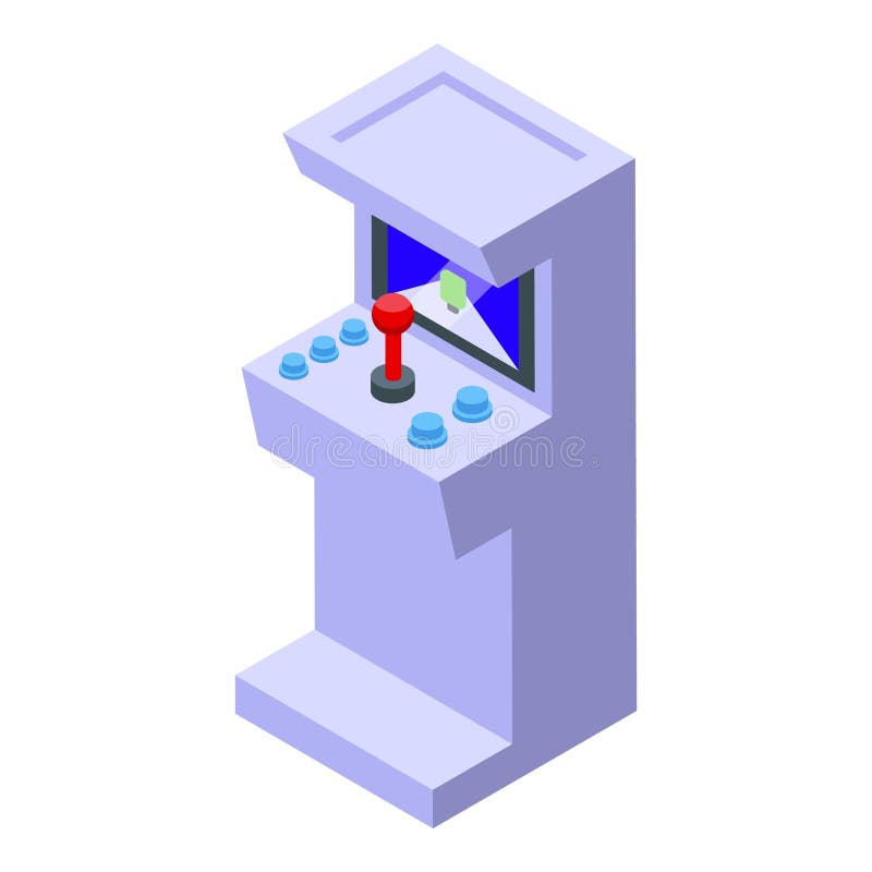 Arcade Game Machine Displaying Gaming Console Interface Stock Vector ...