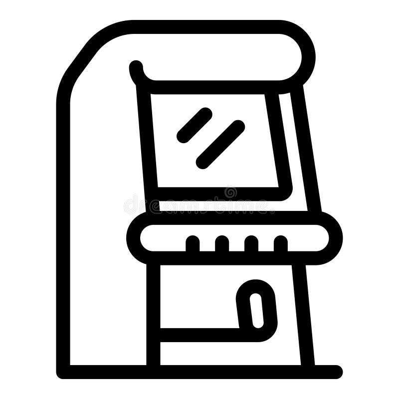 Arcade Game Machine Showing Playing Screen Interface Stock Illustration ...