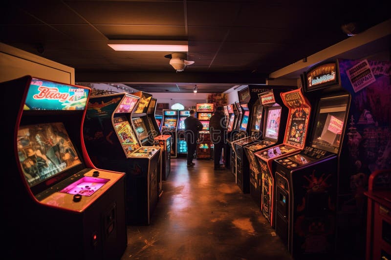 Arcade Game Machines stock illustration. Illustration of electronic ...