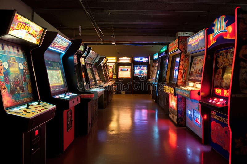 Arcade Game Machines stock illustration. Illustration of computer ...