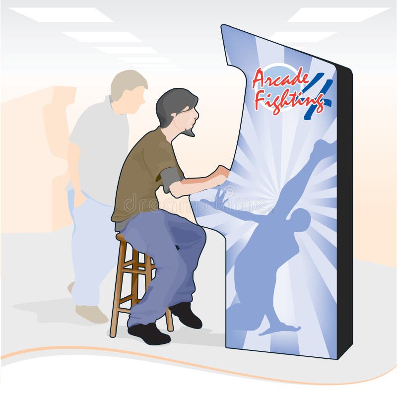 The Arcade Game Master stock vector. Illustration of cabinet - 15006873