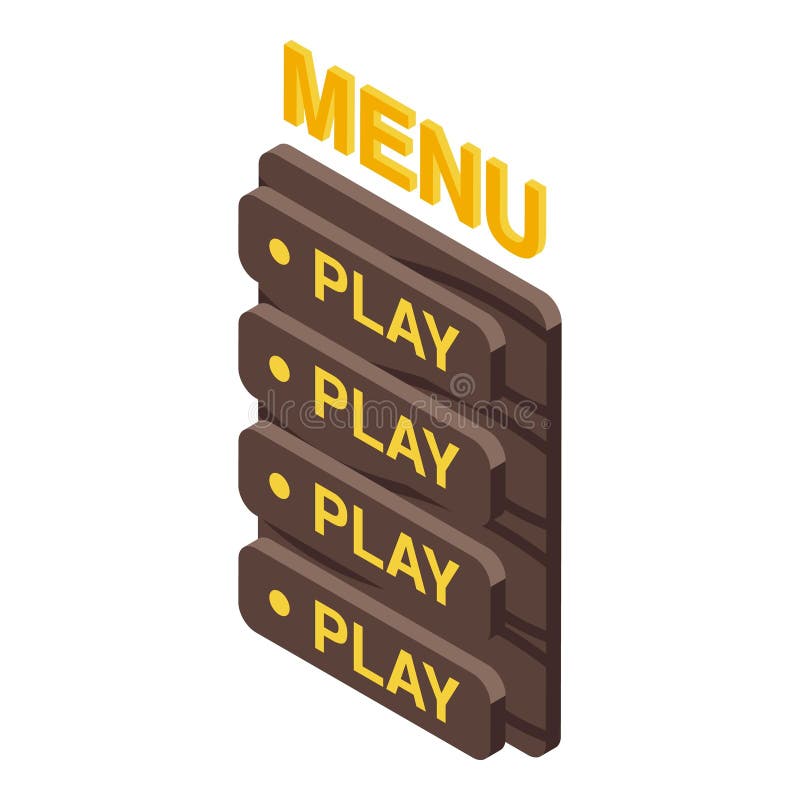 Arcade Game Menu Showing Multiple Play Buttons Stock Vector ...