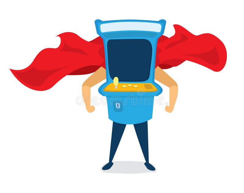 Arcade Cape Game Hero Super Stock Illustrations – 2 Arcade Cape Game ...