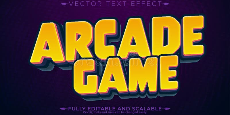 Arcade Game Text Effect, Editable Game Logo and Cartoon Text Style ...