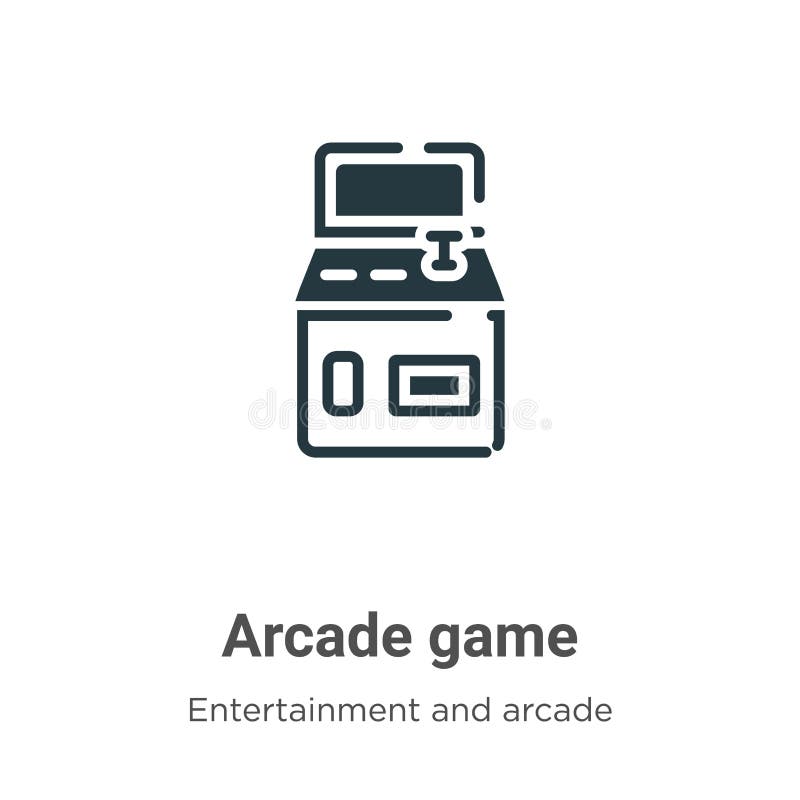 Arcade Game Vector Icon on White Background. Flat Vector Arcade Game ...