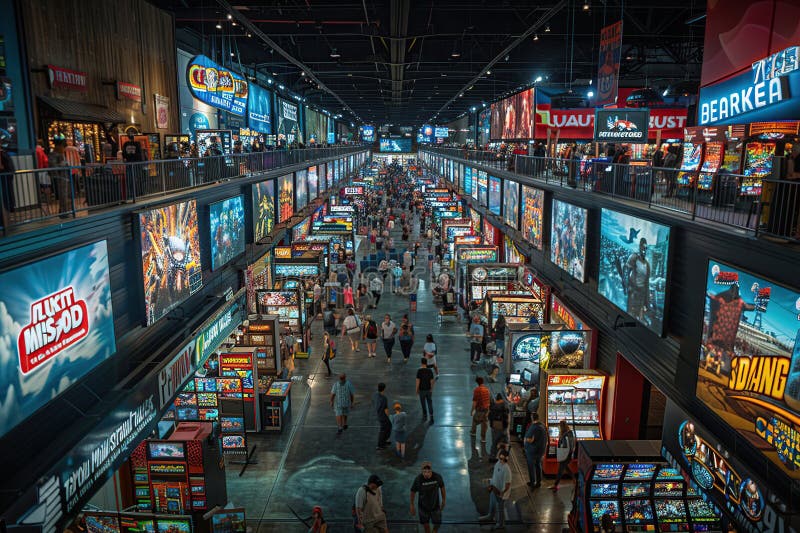 Arcade Games and Entertainment Stock Illustration - Illustration of ...