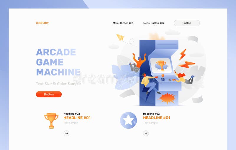 Arcade Gaming Website Header Stock Vector - Illustration of header ...