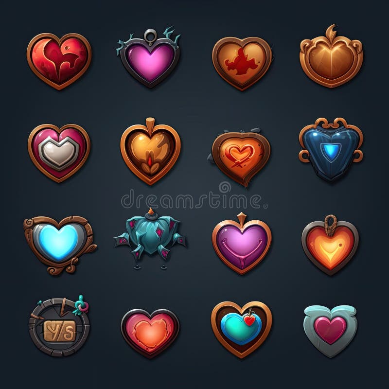 Arcade Heart Game Ai Generated Stock Image - Image of sign, play: 290931309