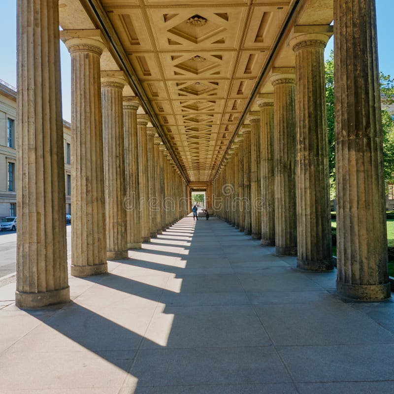 Arcade with Historical Columns on the Museum Island Editorial ...