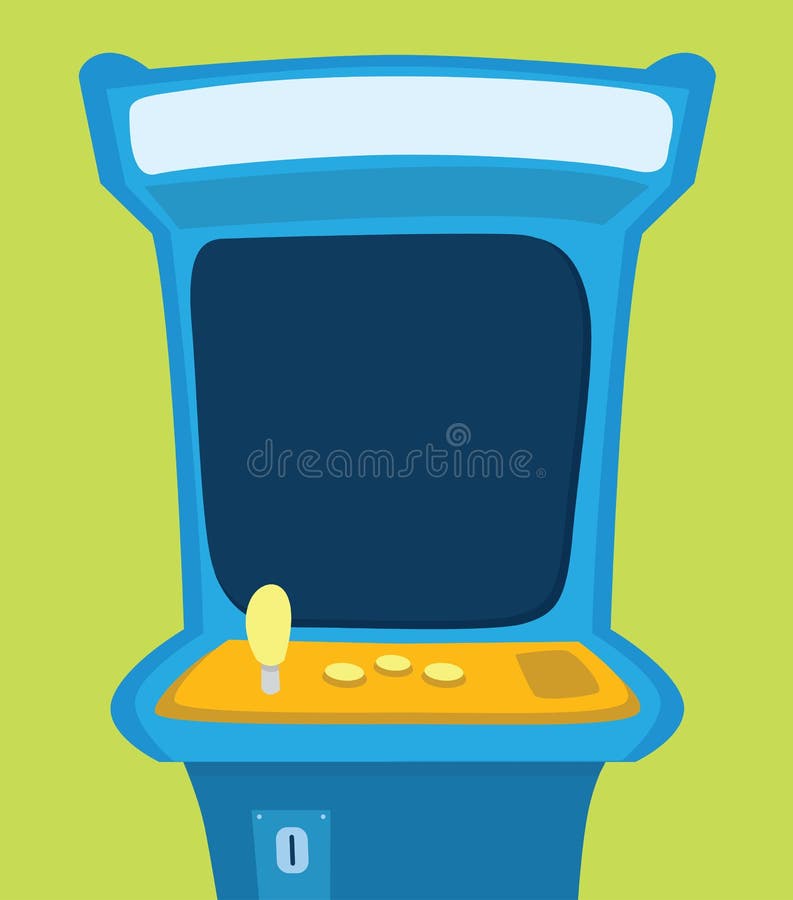 Arcade Machine with Blank Screen Stock Illustration - Illustration of ...
