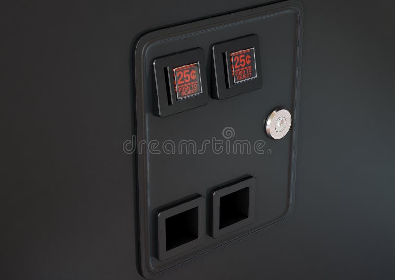 Arcade Machine Coin Slot Panel Illustration Stock - Illustration du ...