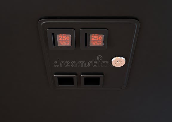 Arcade Machine Coin Slot Panel Stock de ilustración - Ilustración de ...