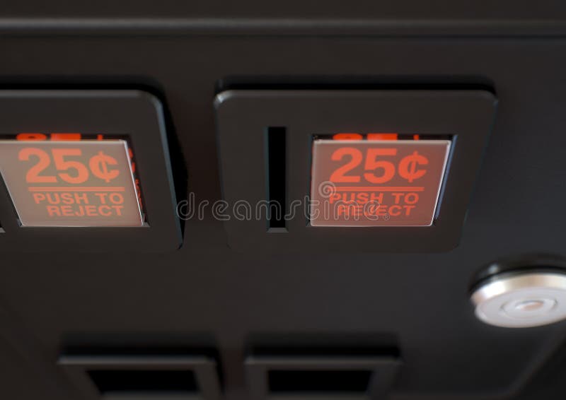 Arcade Machine Coin Slot Panel Stock de ilustración - Ilustración de ...