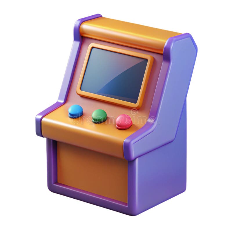 Arcade Machine 3D Icon stock image. Image of arcade - 358952835