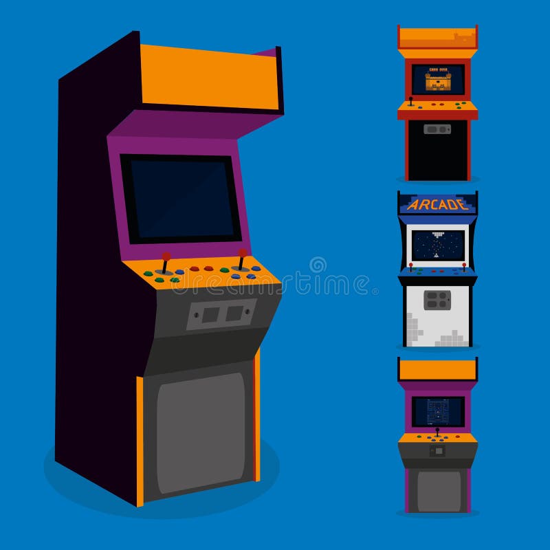 Arcade machine design stock vector. Illustration of obsession - 109834802