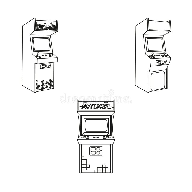 Arcade machine design stock vector. Illustration of obsession - 109834802