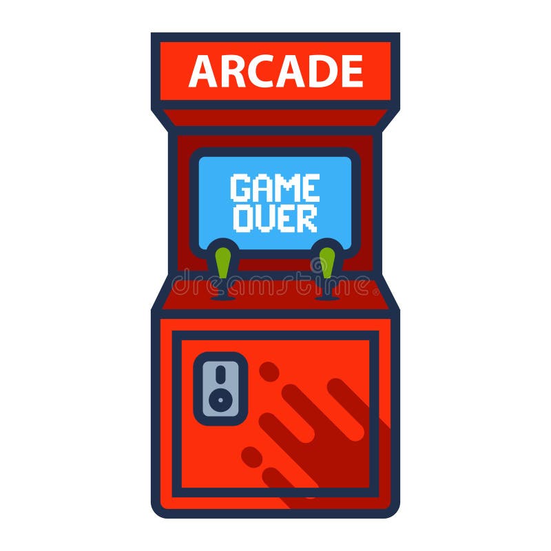 Arcade Machine Icon with Game Over Screen. Stock Vector - Illustration ...