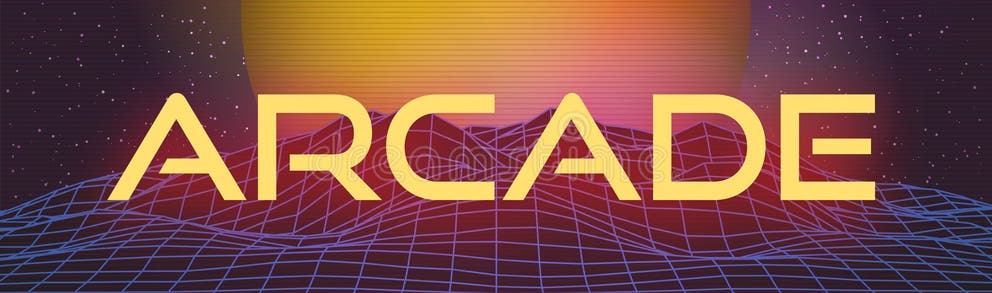 Arcade Machine Marquee or Banner for Amusement Arcade Stock Vector ...