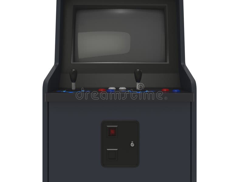 Arcade Machine Front View stock illustration. Illustration of gaming ...