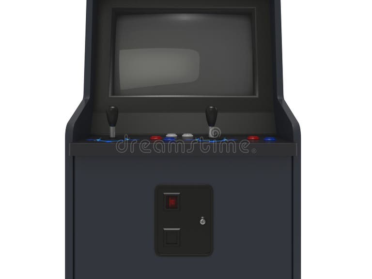 Arcade Machine Medium View stock illustration. Illustration of button ...