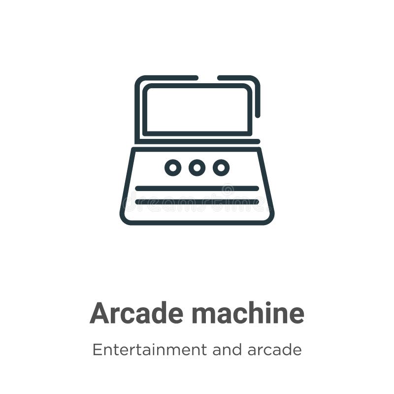 Arcade Outline Vector Icon. Thin Line Black Arcade Icon, Flat Vector ...