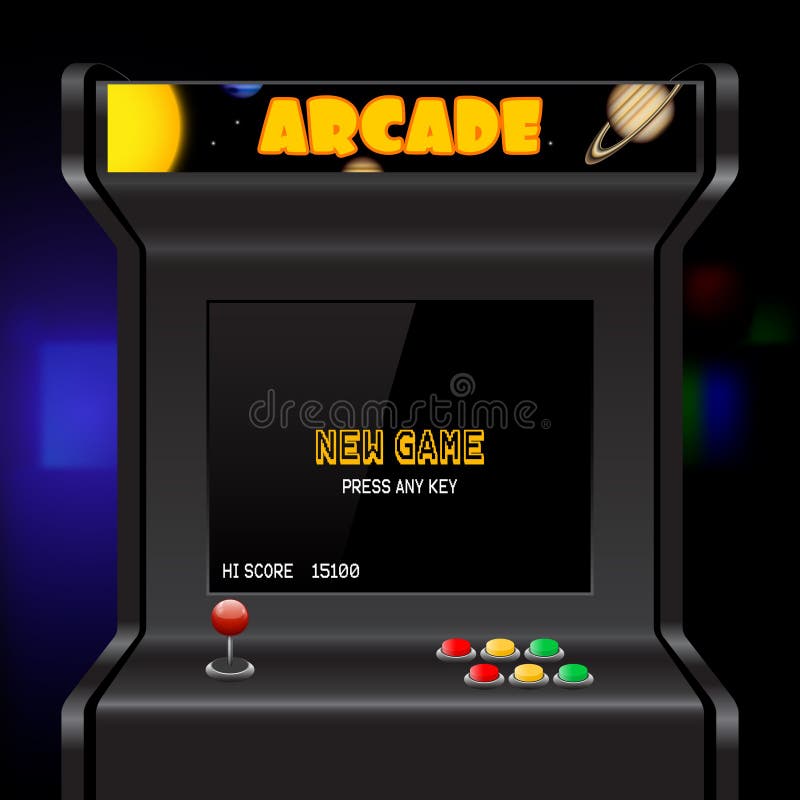 Arcade Machine Closeup stock illustration. Illustration of classic ...