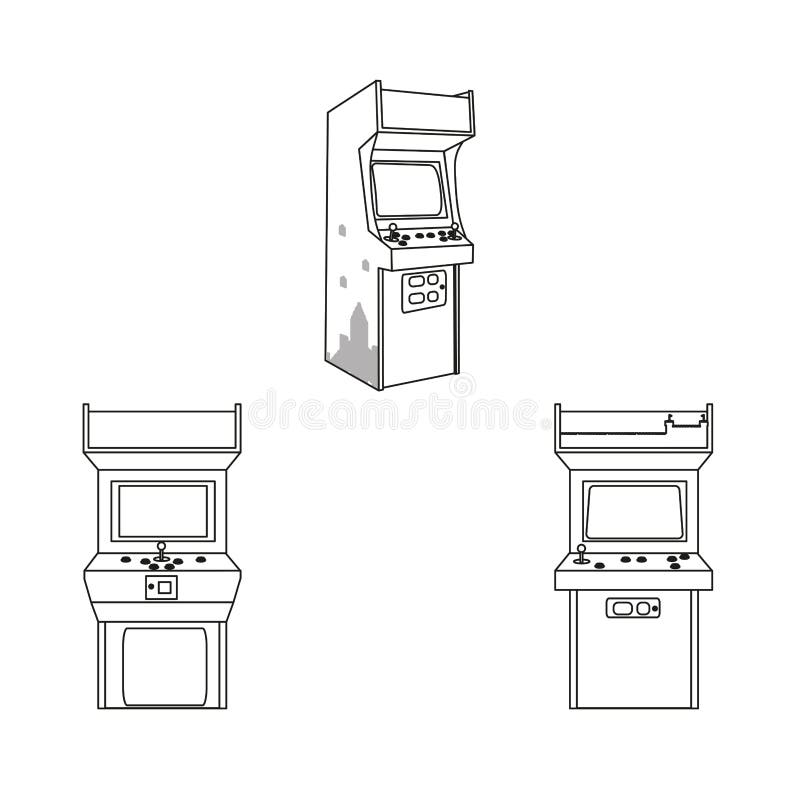 Arcade machine design stock vector. Illustration of device - 109834847