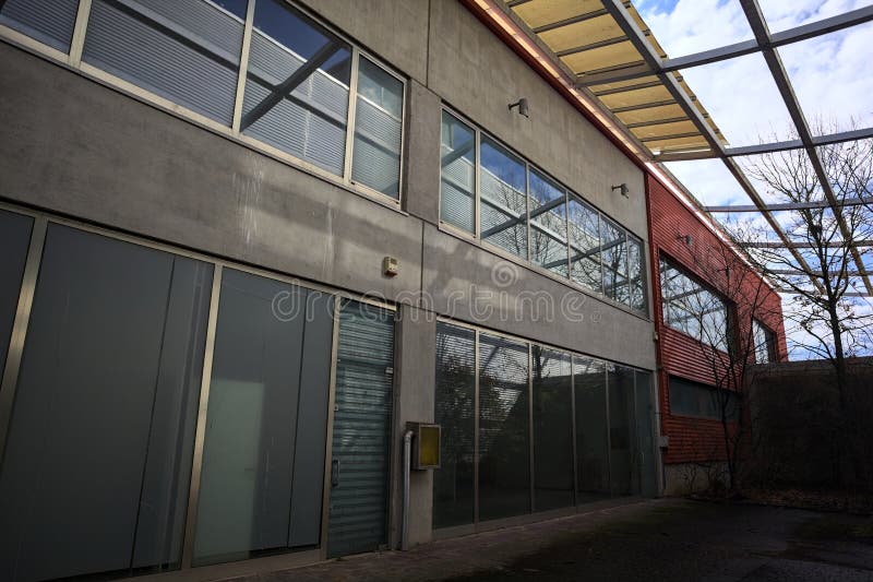 Arcade of a mall stock image. Image of building, front - 370294201