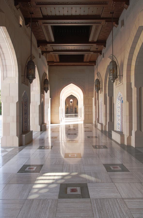 Arcade in mosque stock image. Image of ambulatory, mosque - 13892285