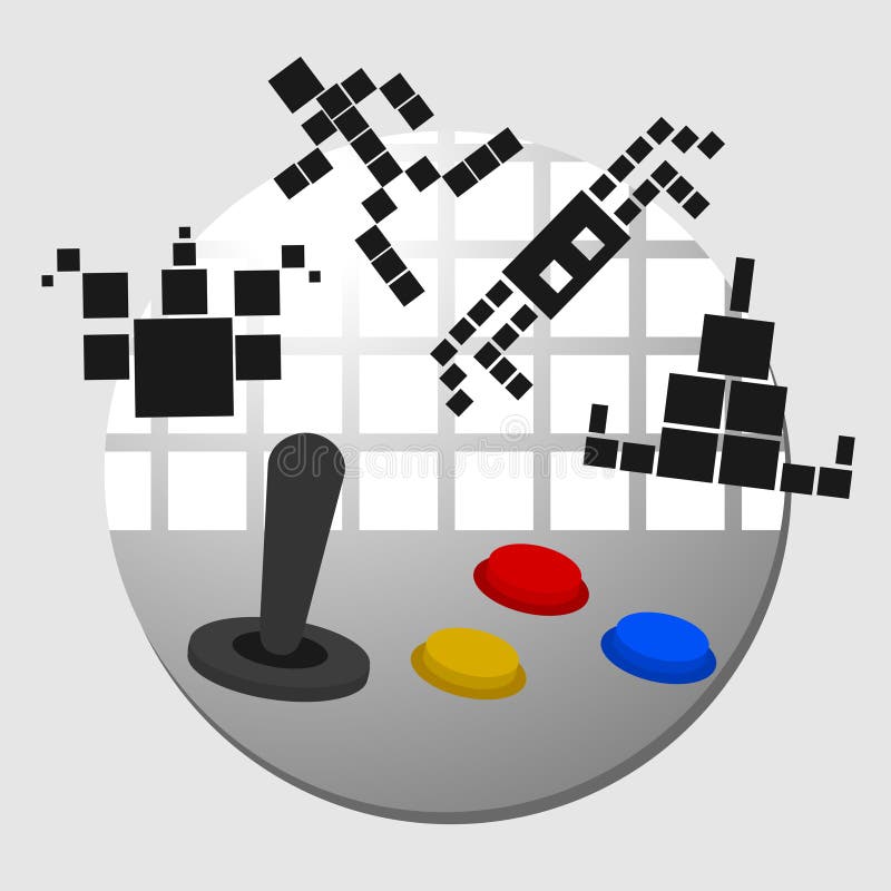 Arcade play stock vector. Illustration of classic, drawing - 28908769