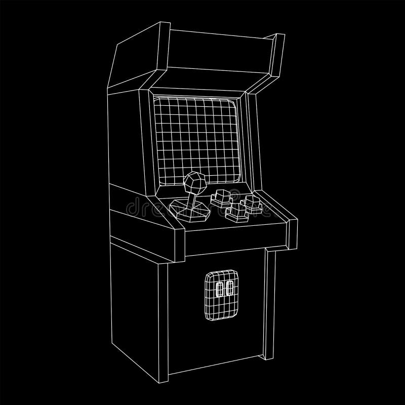 Arcade Retro Game Machine Vector Stock Vector - Illustration of classic ...