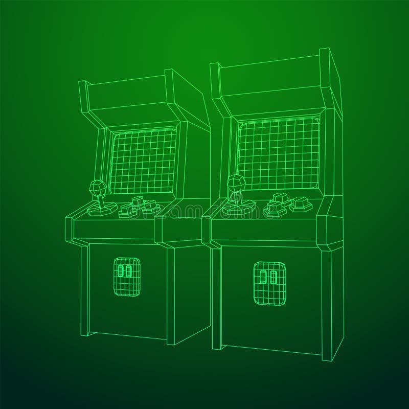 Arcade Retro Game Machine Vector Stock Vector - Illustration of coin ...