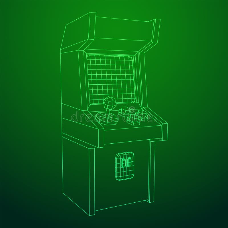 Arcade Retro Game Machine Vector Stock Vector - Illustration of token ...