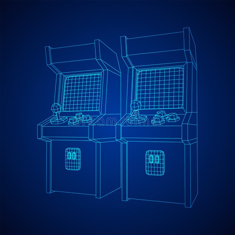 Arcade Retro Game Machine Vector Stock Vector - Illustration of ...