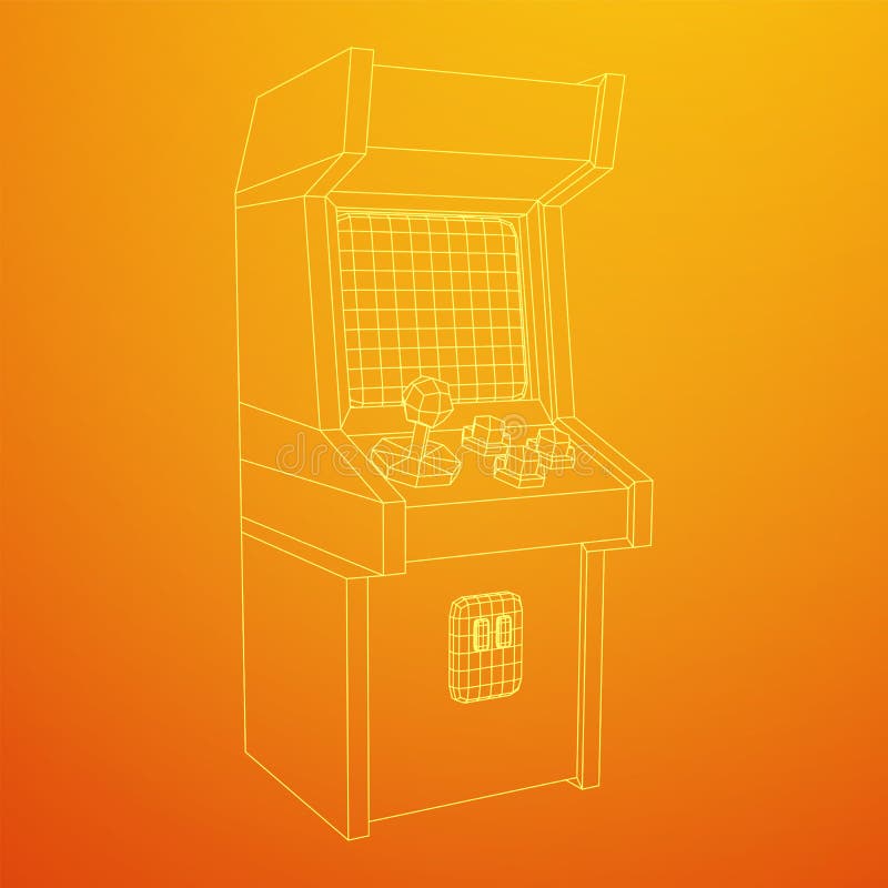 Arcade Retro Game Machine Vector Stock Vector - Illustration of score ...